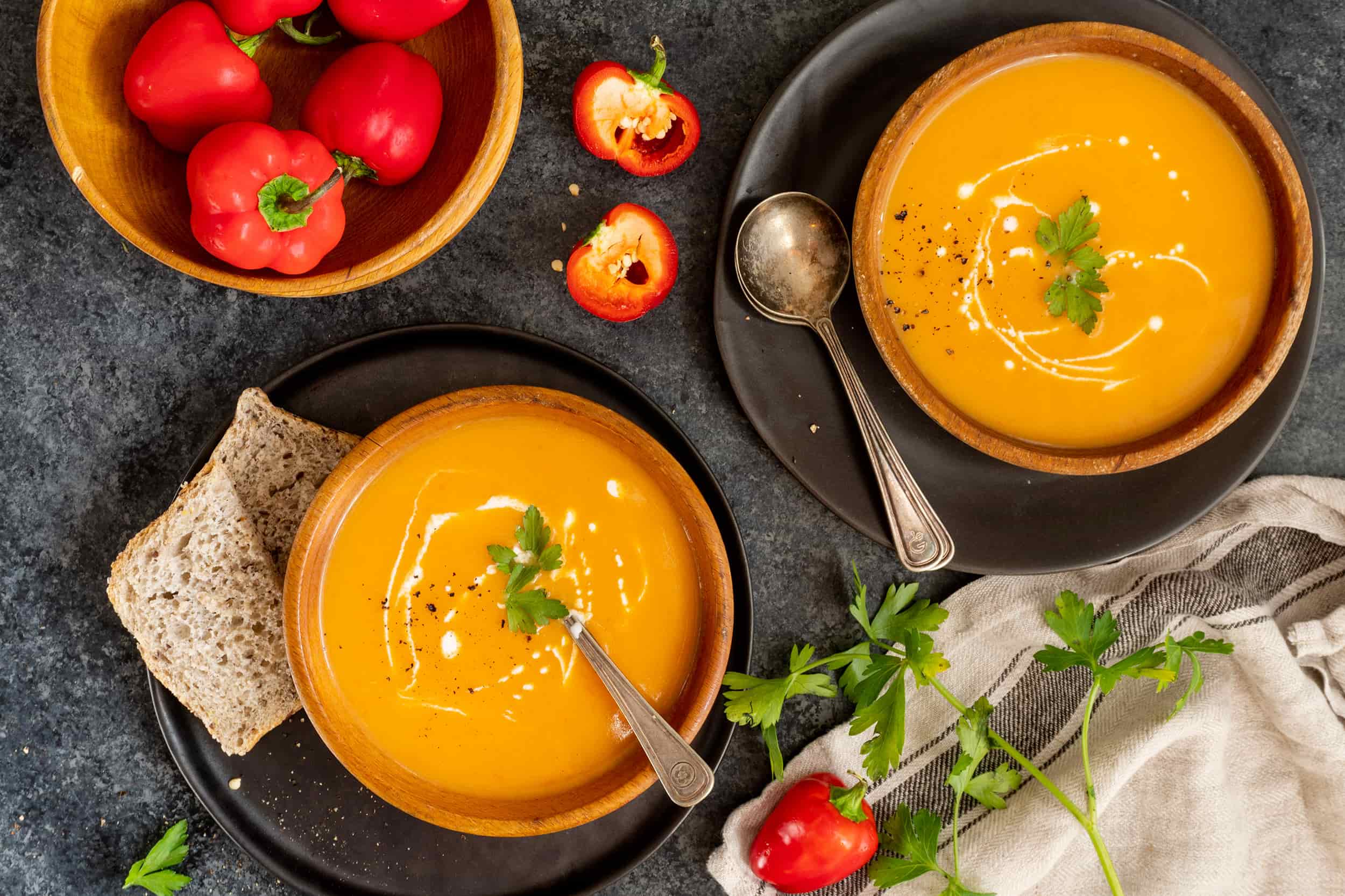 Velouté de poivrons multicolores - Mon chef personnel